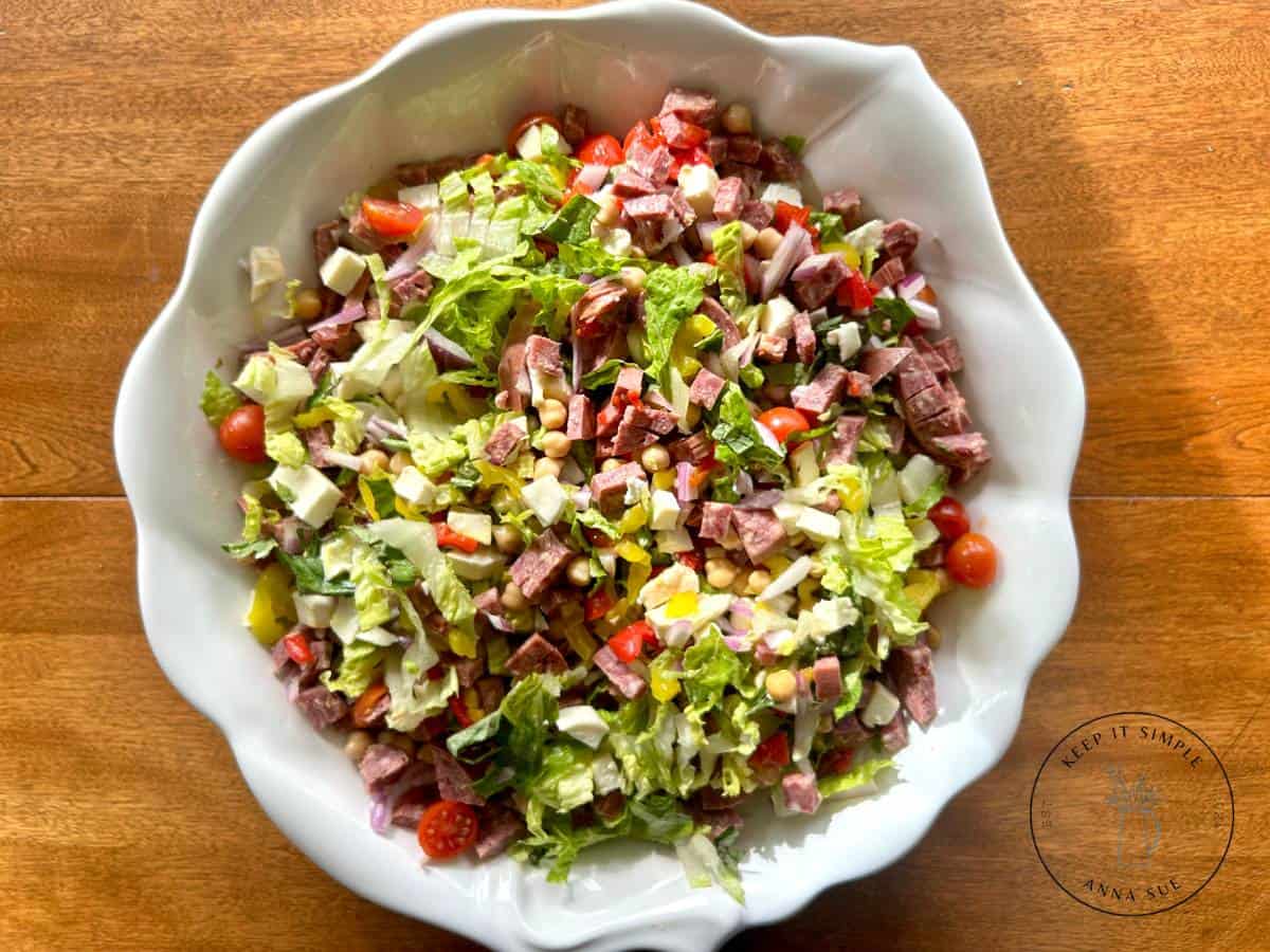 How to Make a Chopped Italian Salad with Deer Salami - Keep It Simple ...