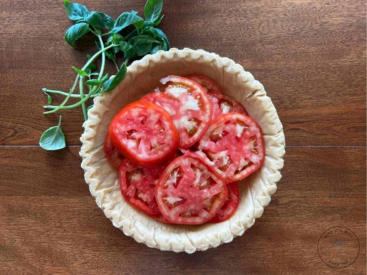 How to Make a Summertime Tomato Tart with Basil - Keep It Simple Anna Sue