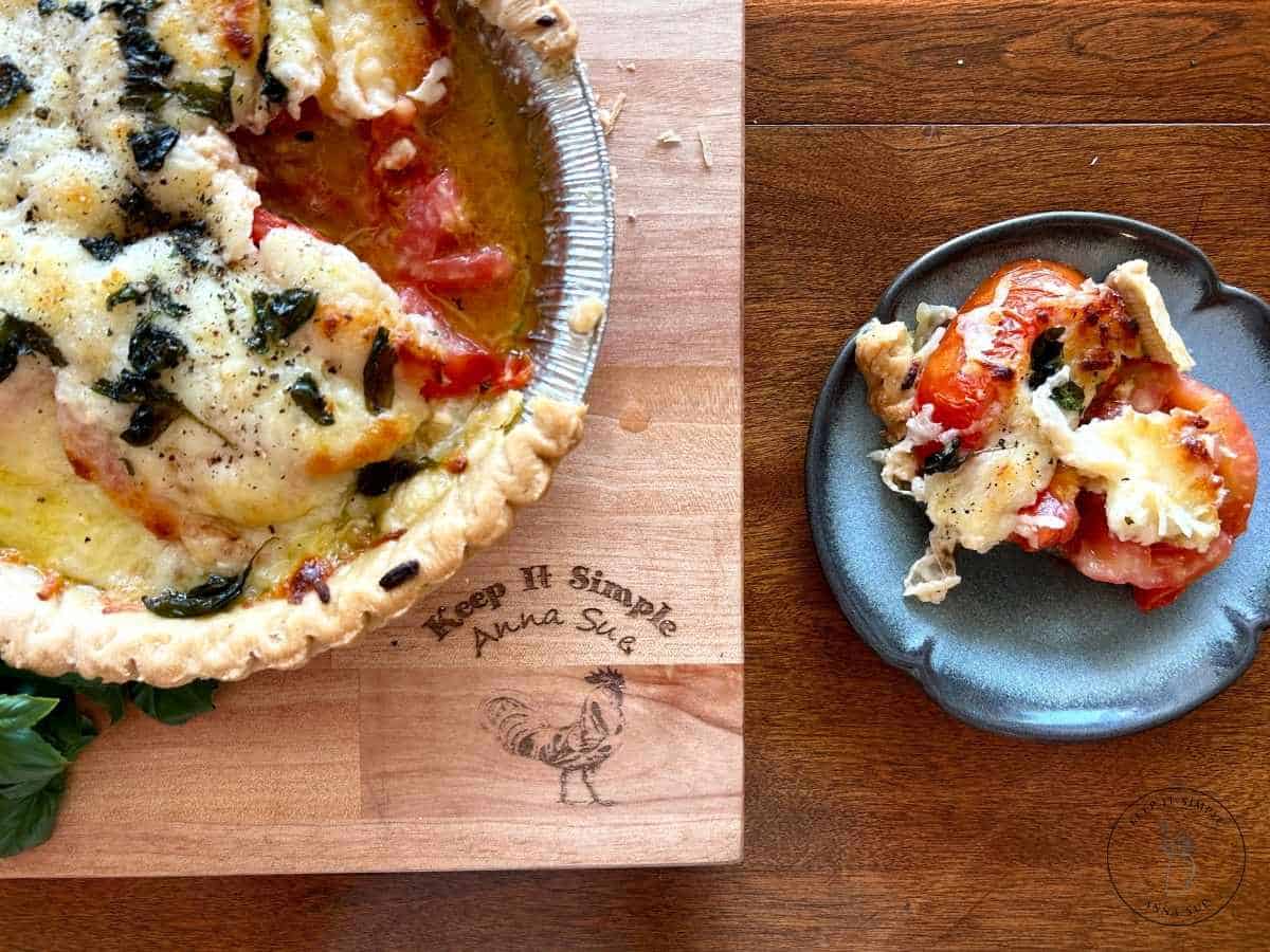 How to Make a Summertime Tomato Tart with Basil - Keep It Simple Anna Sue