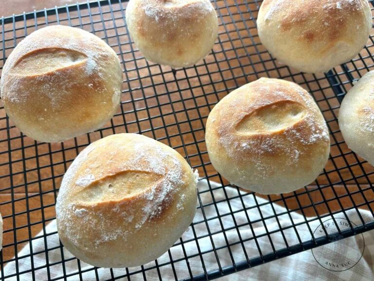 How to Make Easy Crusty Sourdough Rolls with Yeast - Keep It Simple ...