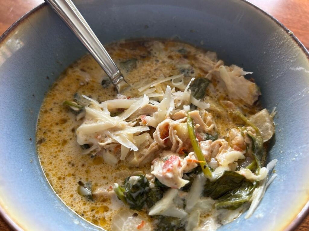 How To Make a Creamy Tuscan Chicken Soup with Heavy Cream - Keep It ...